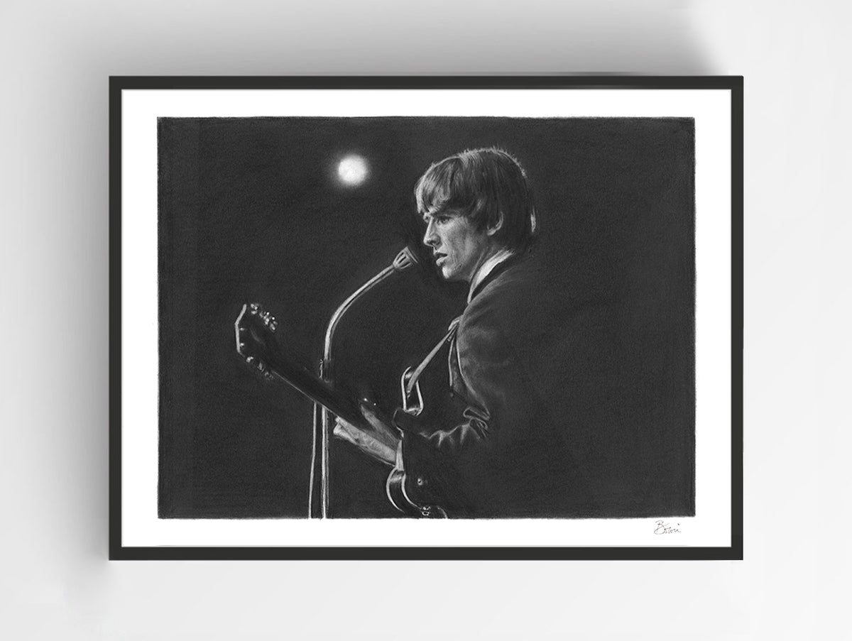 "George Harrison" Print (12"x9") – John Bowie Art